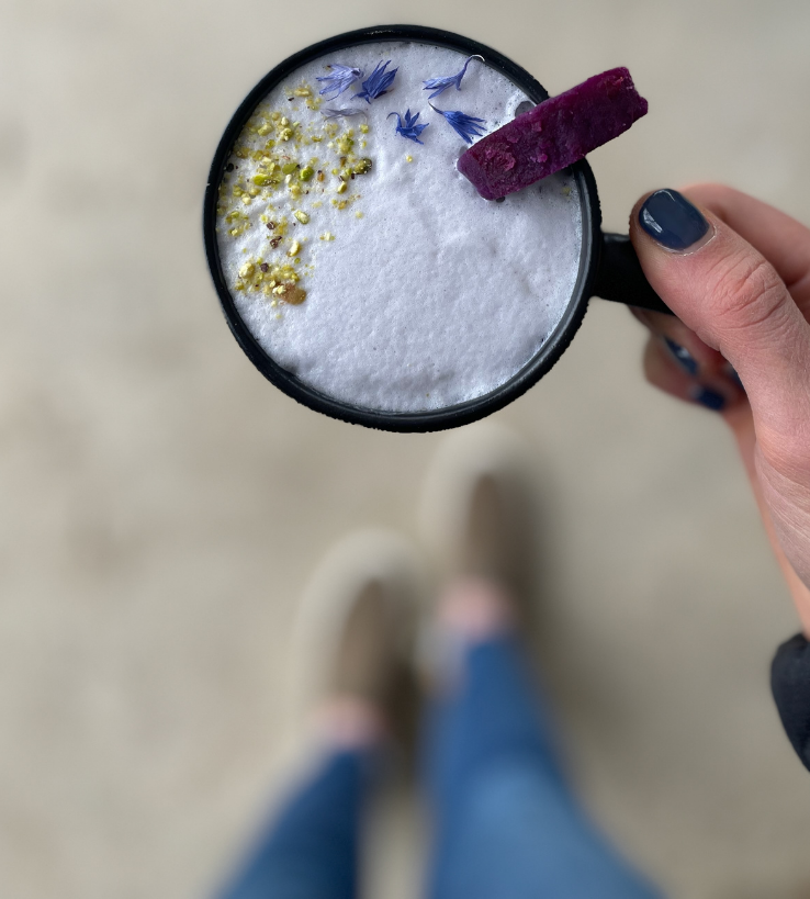Purple Ube Pistachio Latte - with Willa's Oat Milk